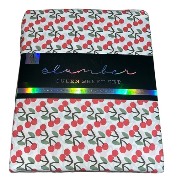 Slumber | Bedding | Slumber Cherries Queen Sheet Set | Poshmark